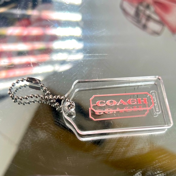 Coach | Cell Phones & Accessories | Coach Clear Handbag Charm With Pink ...